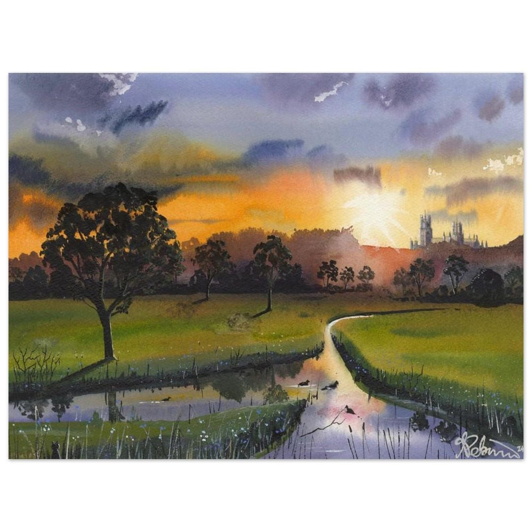 Isle of Ely Fenland Scene. Wall Art Superior Quality Matte Paper Poster ...