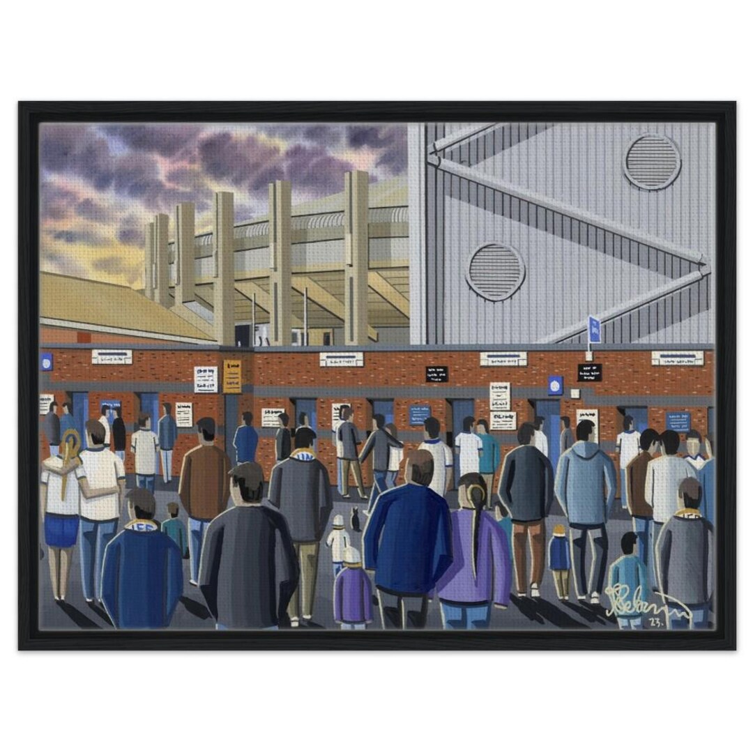 Leeds, Elland Road Stadium. Framed Canvas Football Club Art Print ...