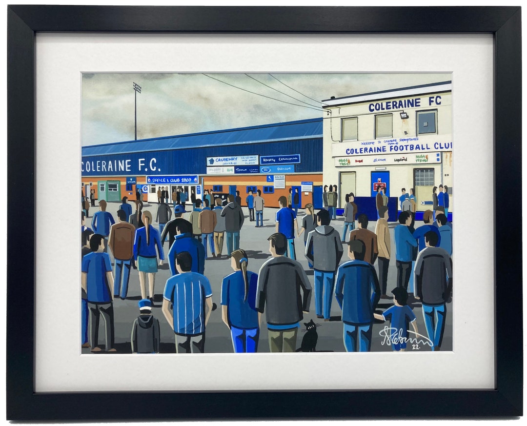Coleraine. Showgrounds Stadium Framed Fine Art Print: Football Club FC ...