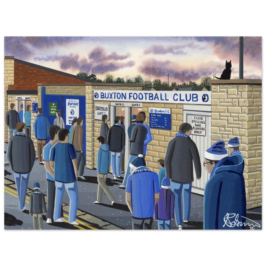 Buxton, Silverlands Stadium, Superior Poster, Wall Art Football Club FC ...
