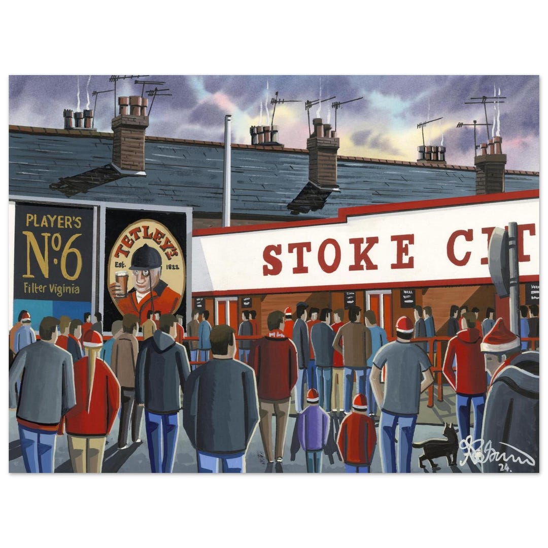 Stoke. Retro Victoria Ground Stadium Standard Poster: City Football ...