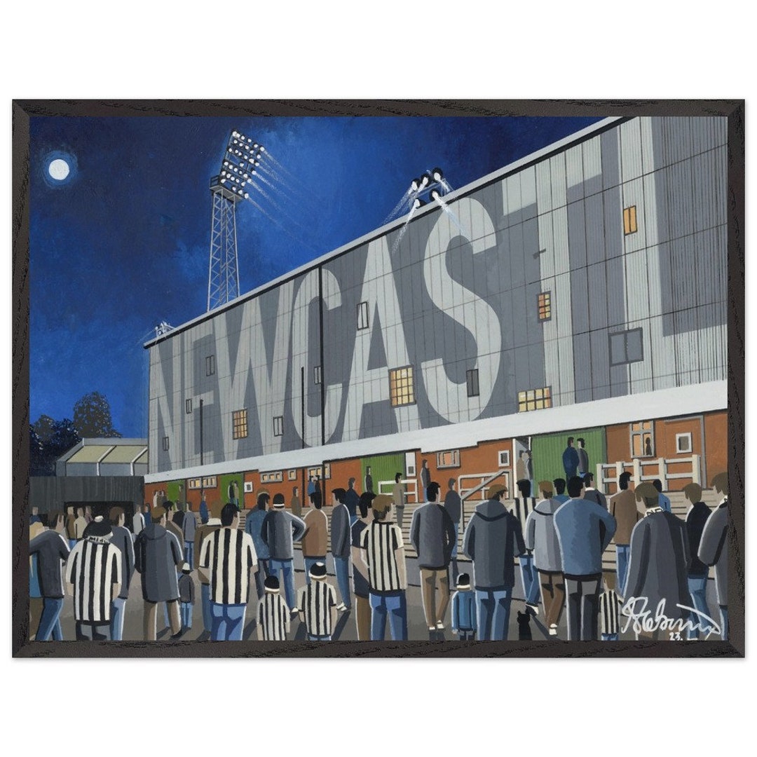 Newcastle. Retro St James's Pk Superior Framed Poster: United Football ...