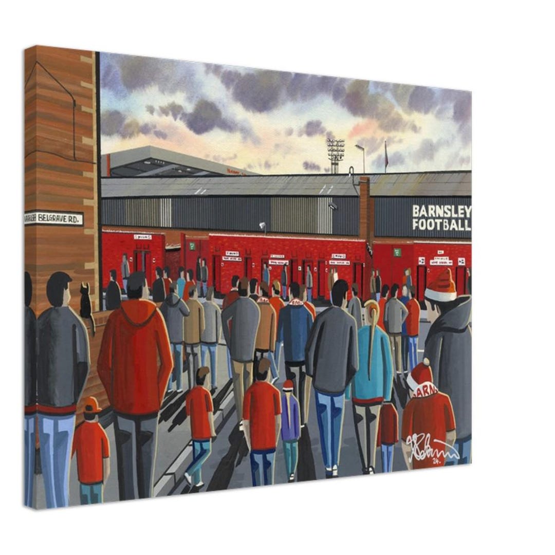 Barnsley, Oakwell Stadium. Football Club Canvas Print. Ideal Gift for ...