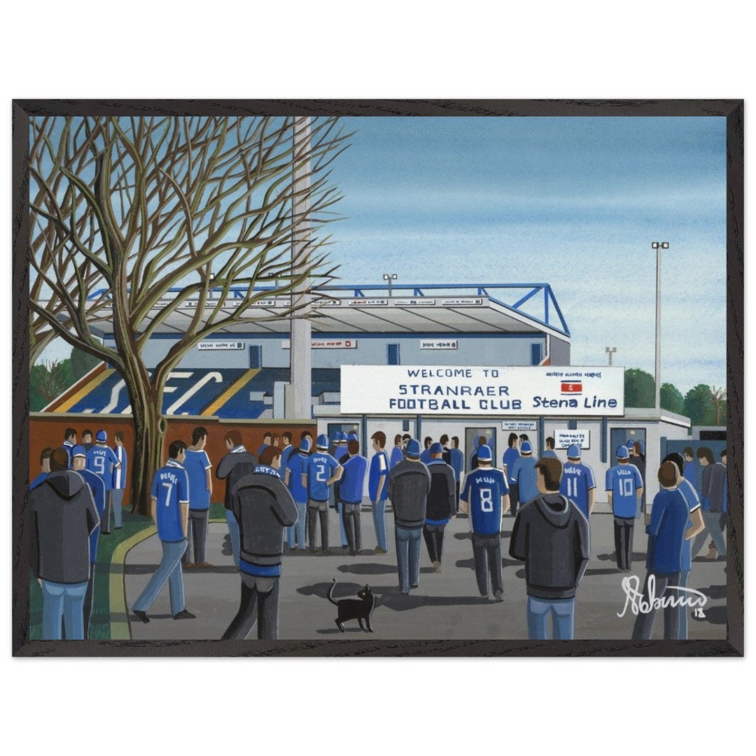 Stranraer. Stair Pk Stadium Superior Framed Poster: Football Club Wall ...