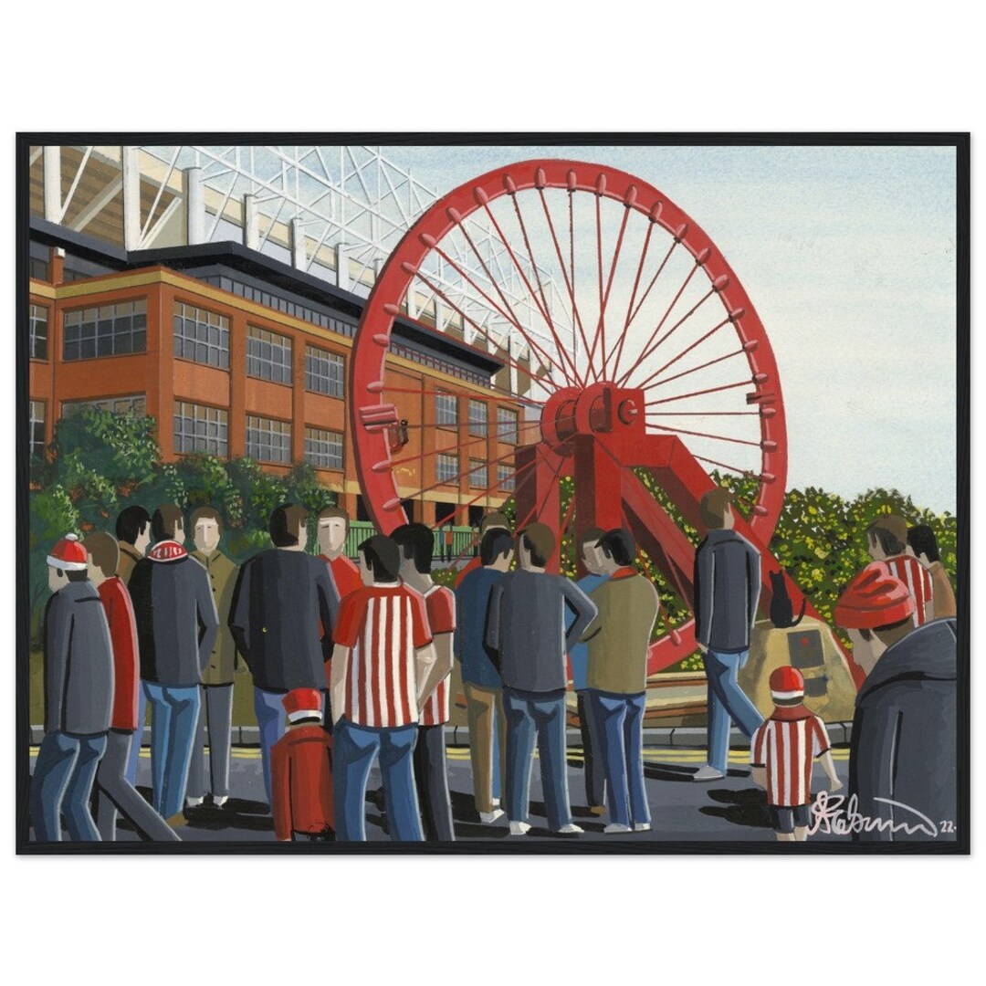 Sunderland, Stadium Light. Standard Wooden Framed Poster. Wall Art ...