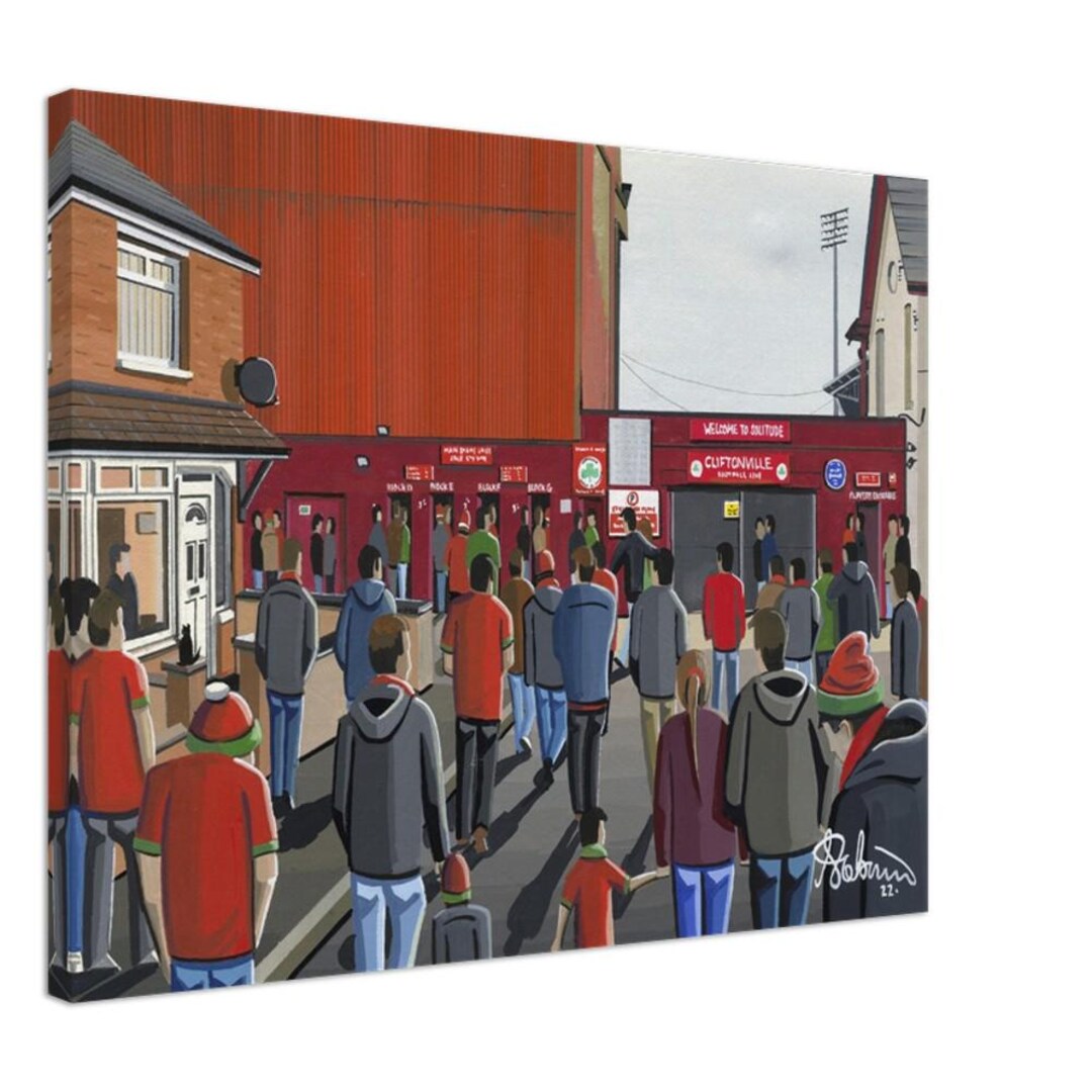 Cliftonville. Solitude Stadium Canvas Print: Football Club Memorabilia ...