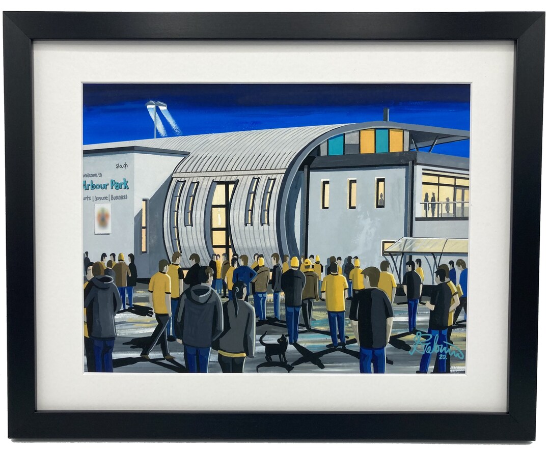 Slough. Framed Town Football Club FC Print, Arbour Pk Stadium Art ...