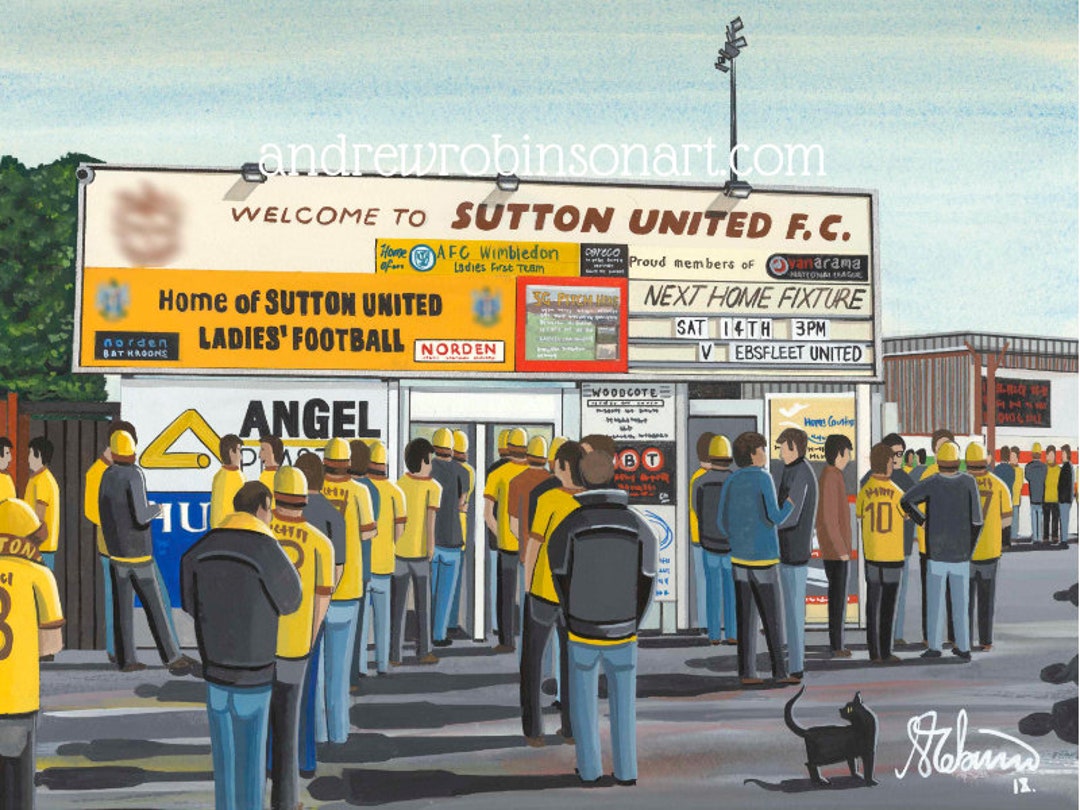 Sutton Stadium Standard Poster: United Football Club Memorabilia - Etsy