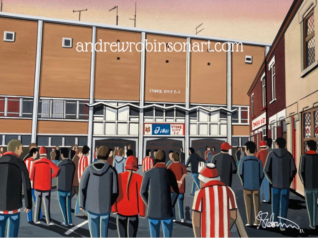 Stoke, Victoria Ground, Premium Football Matte Papier Poster. Ideales ...