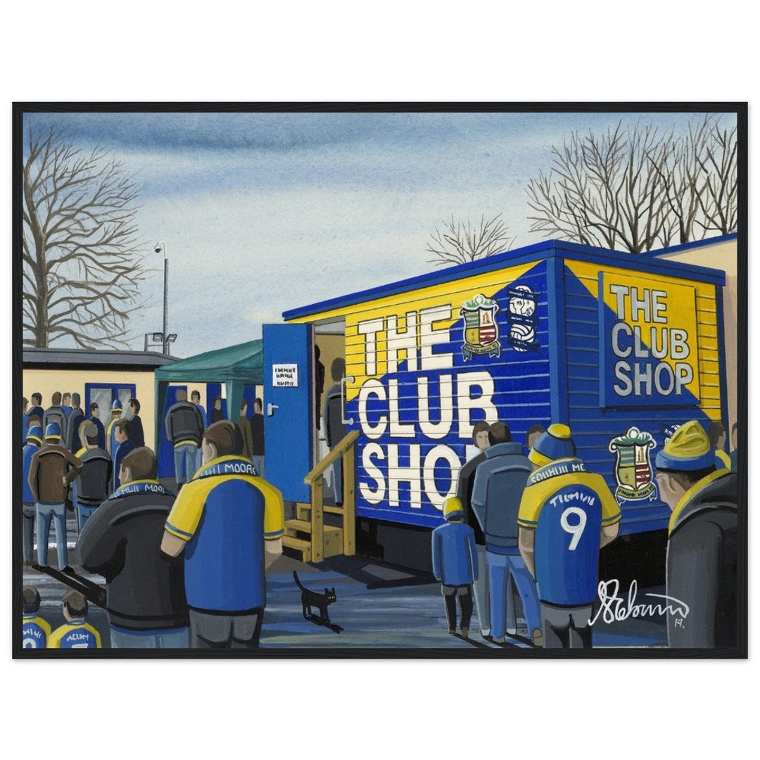 Solihull, Damson Park Stadium. Standard Wooden Framed Poster. Wall Art ...