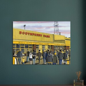 Hull, Retro Boothferry Park Stadium, Standard Poster, Wall Art Football ...