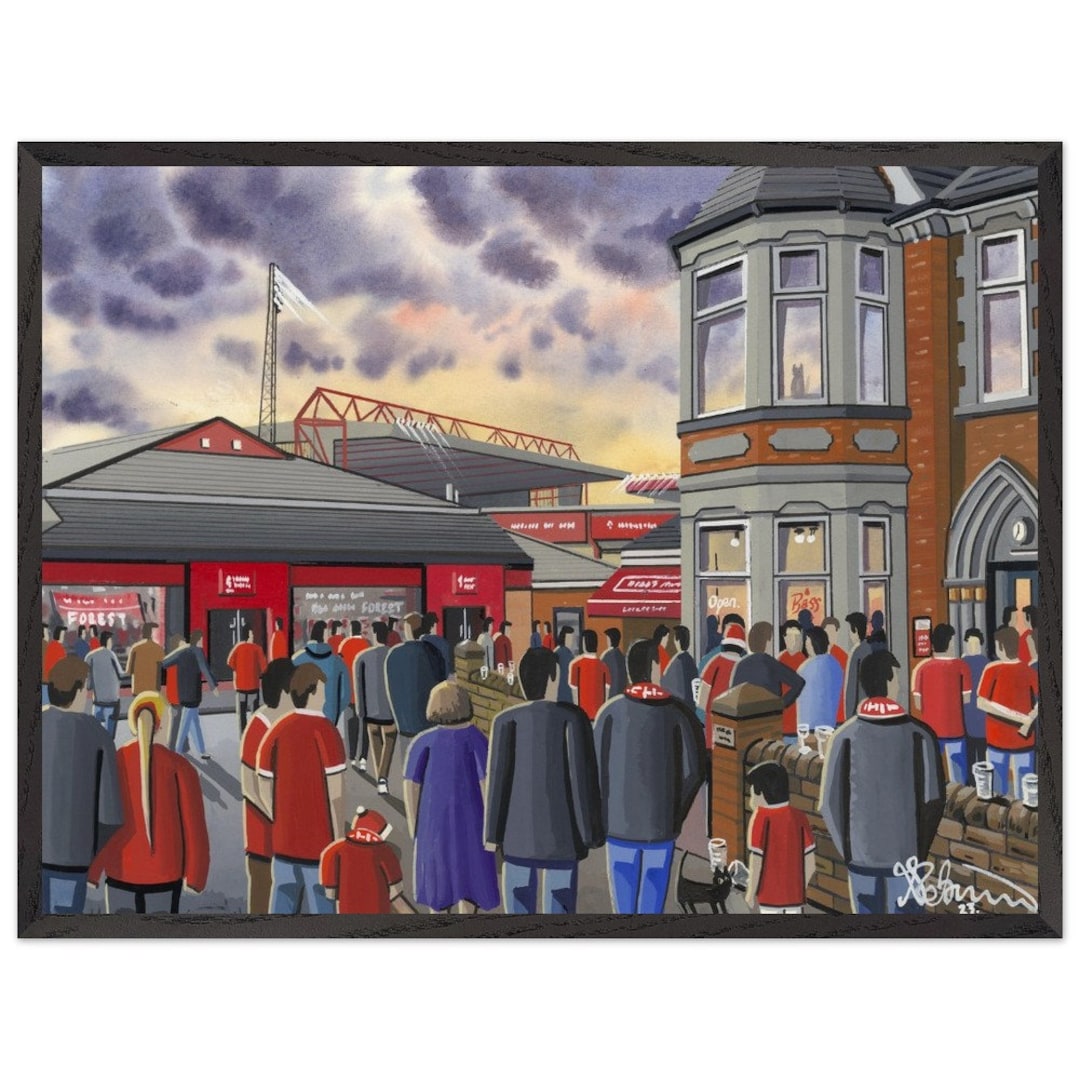 Nottingham F, City Ground Football Stadium. Superior Wooden Framed ...