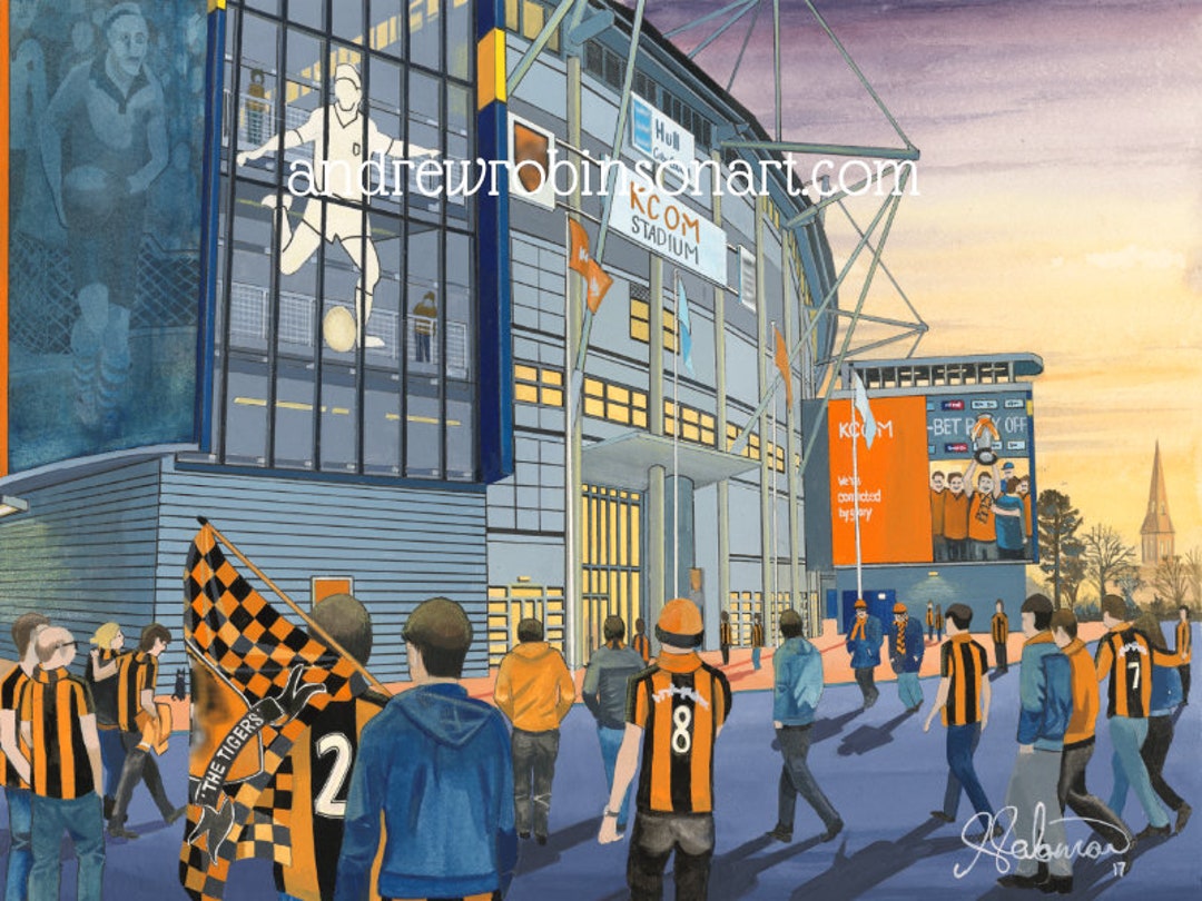 Hull. Retro KCOM Stadium Standard Poster: City Football Club Memorabilia Art - Etsy