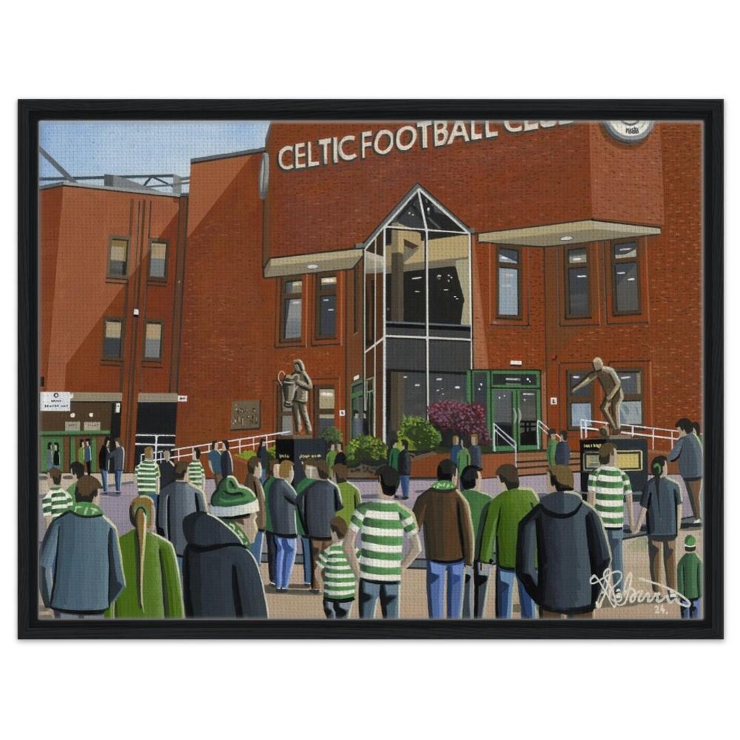 Celtic, Celtic Pk Football Stadium. Framed Canvas Football Art Print ...