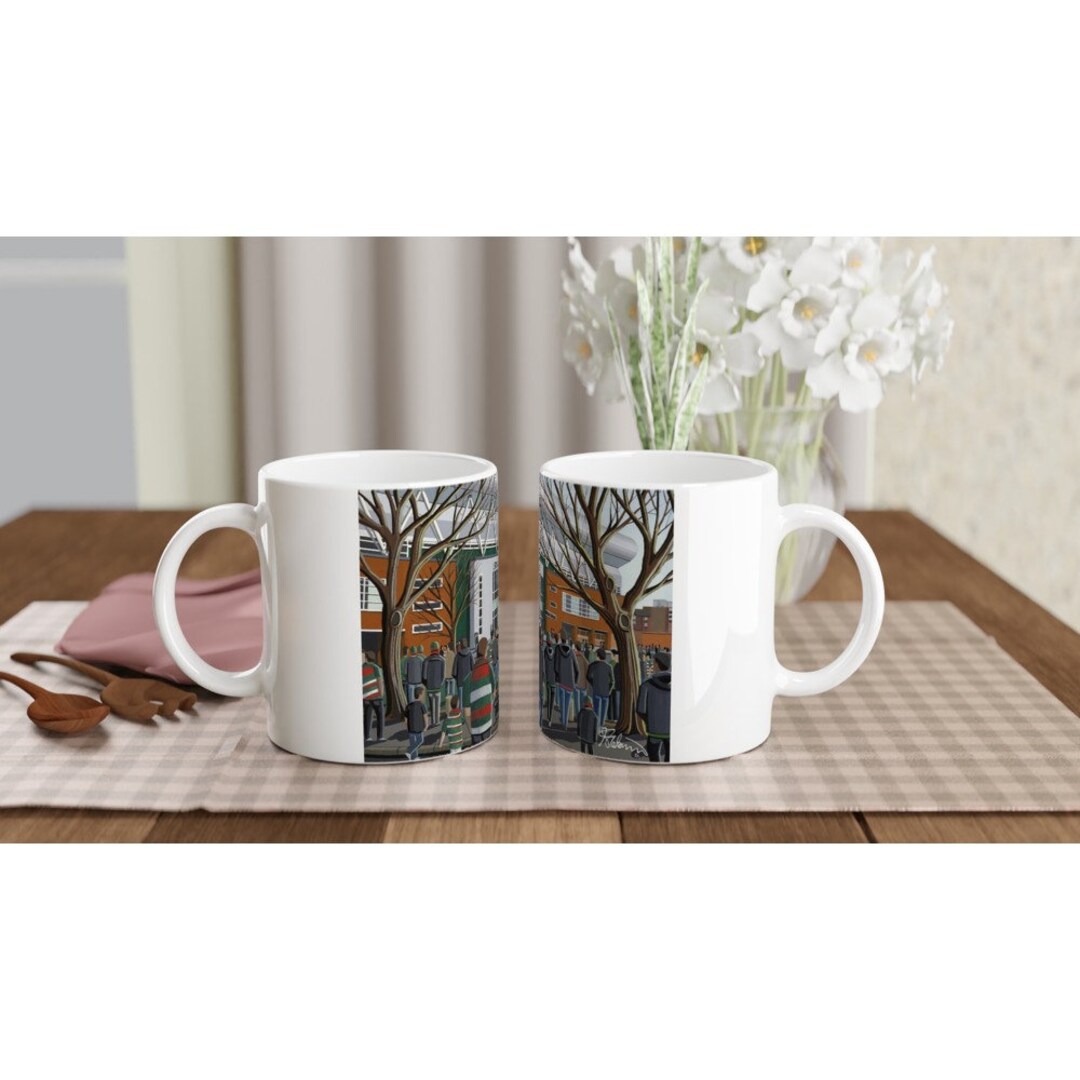 Leicester, Welford Rd Rugby Stadium White 11oz Ceramic Rugby Mug. Rugby ...