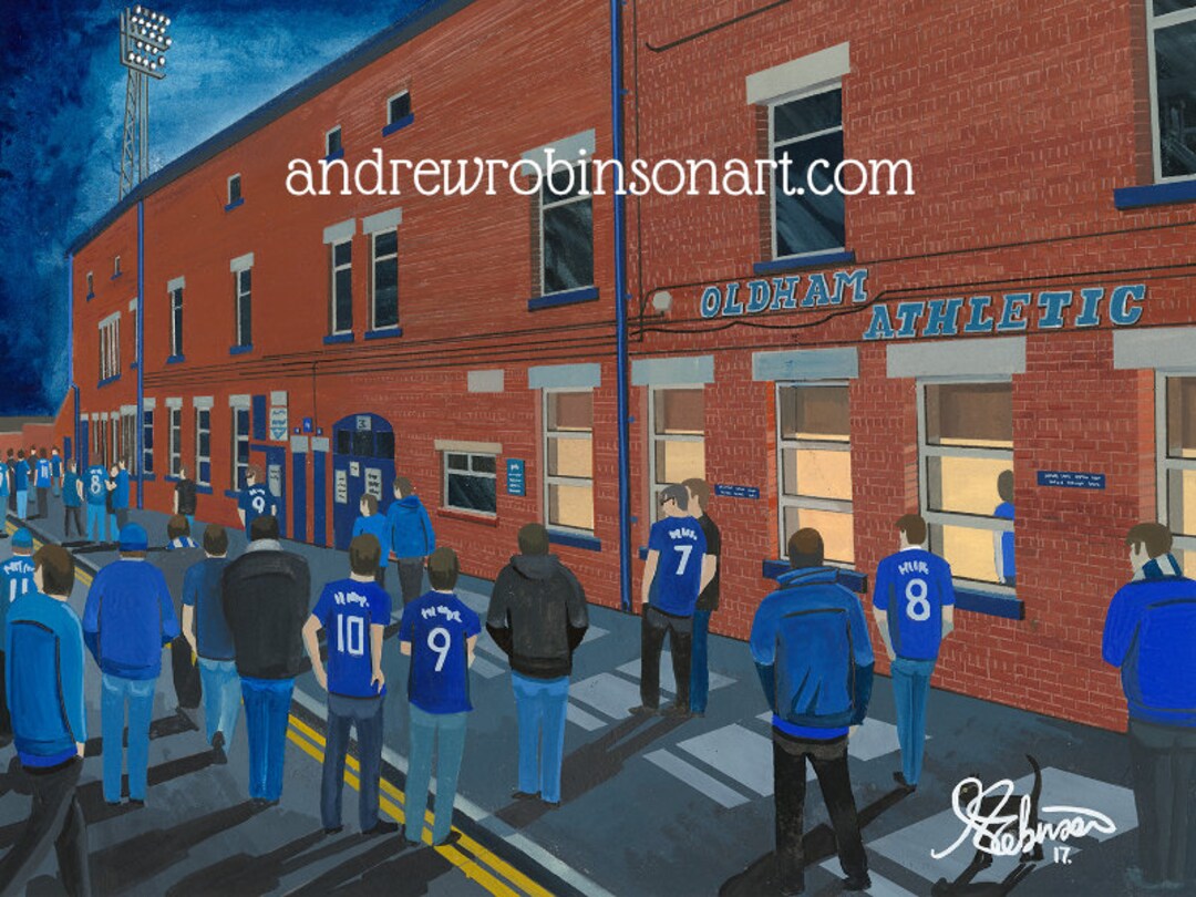 Oldham. Boundary Pk Stadium Standard Poster: Athletic Football Club ...