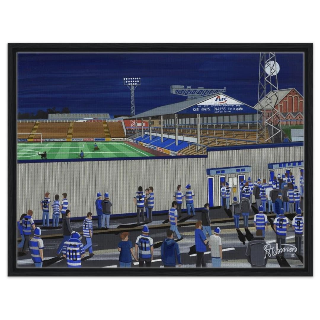 Greenock. Cappielow Pk Stadium Framed Canvas Print: Morton Football Art ...