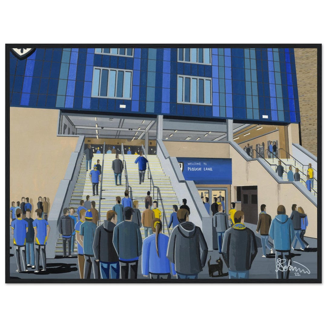 Wimbledon, Plough Lane Stadium. Standard Wooden Framed Poster. Wall Art ...