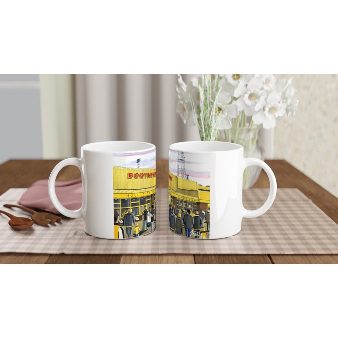 Hull, Retro Boothferry Park Stadium White 11oz Ceramic Football Mug ...