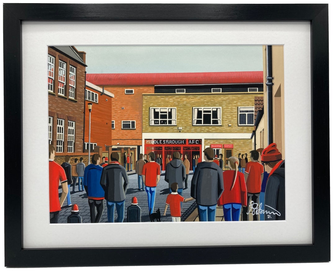 Middlesbrough. Retro Ayresome Park Stadium Framed Fine Art Print ...