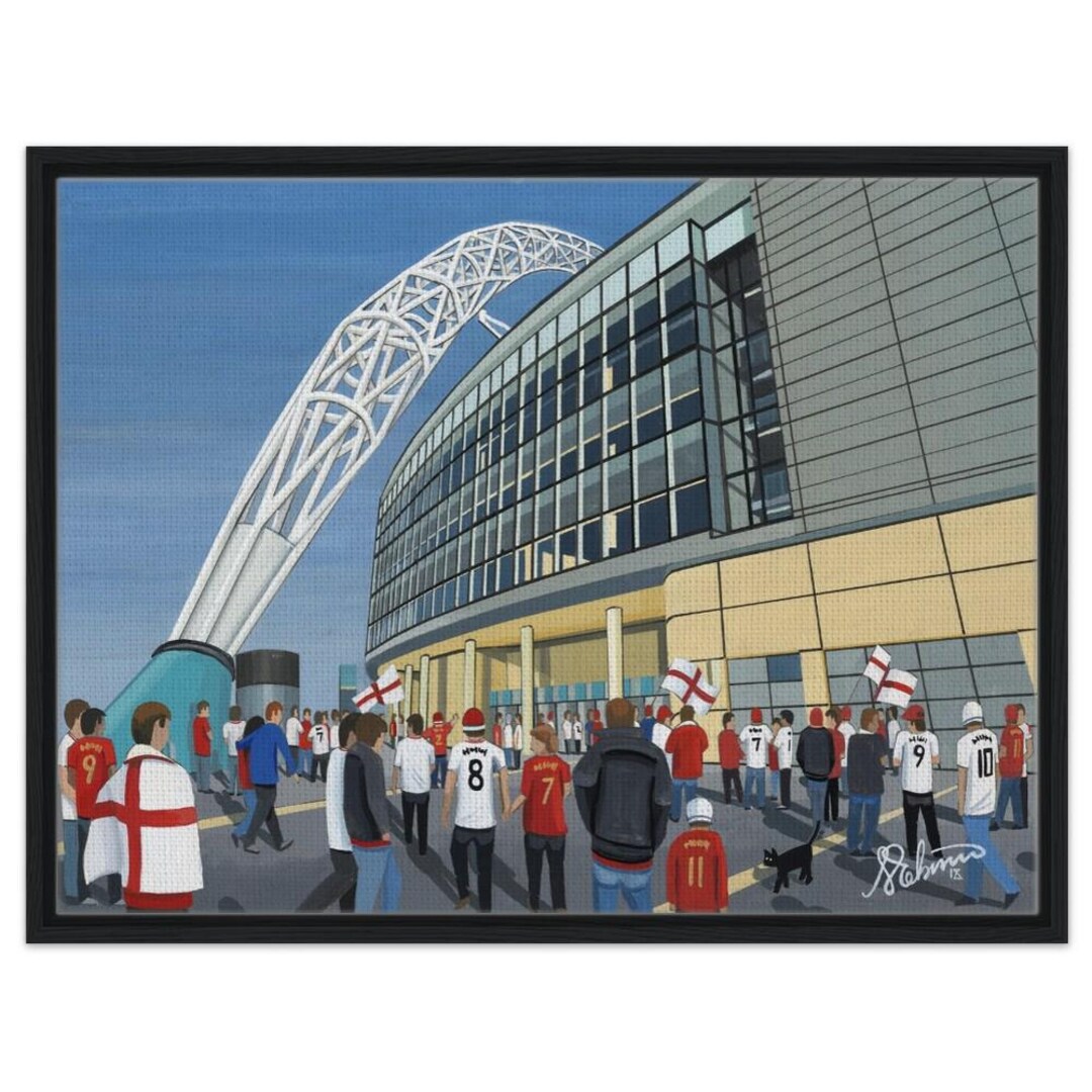 England National Team Wembley New Stadium. Framed Canvas Football Art ...