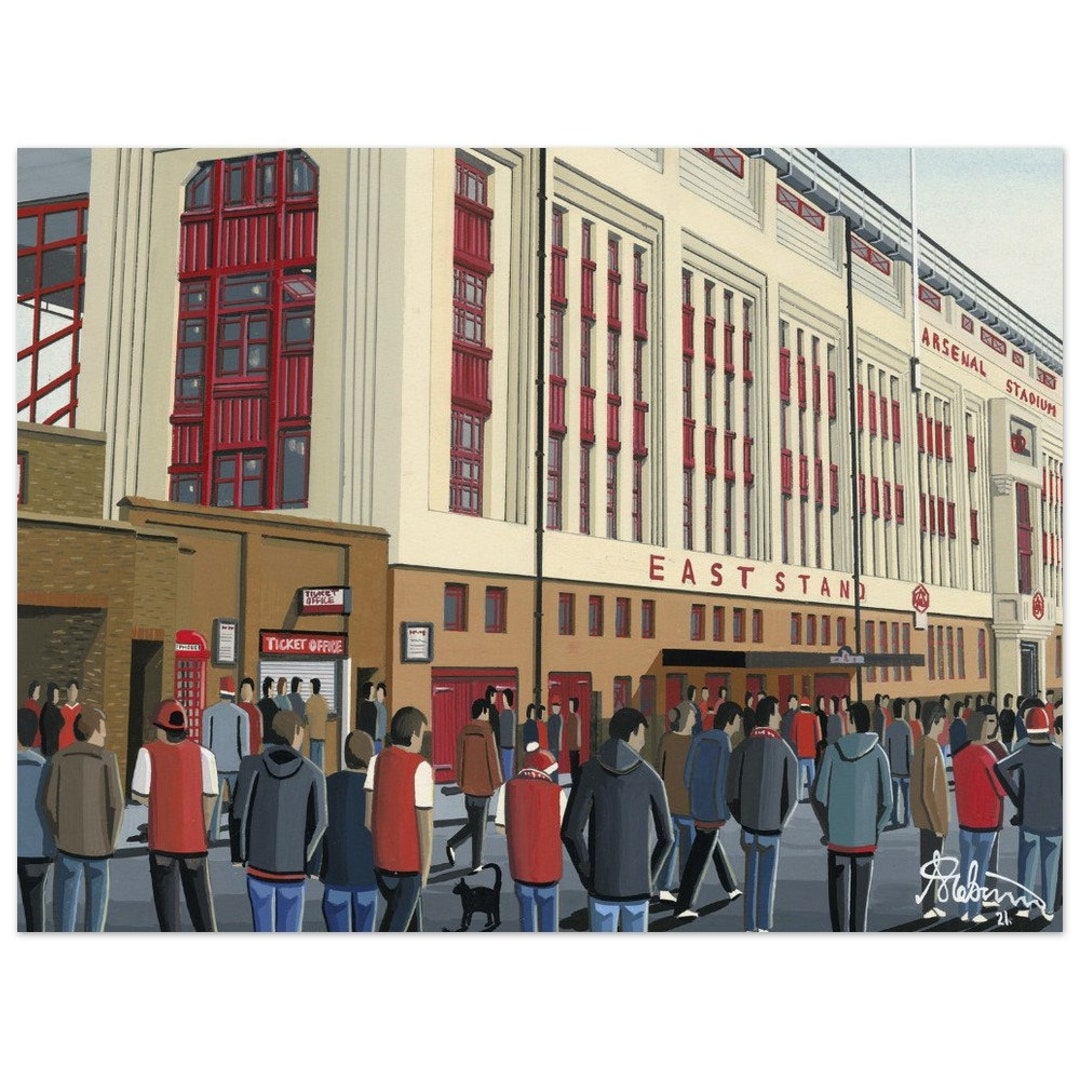 Arsenal, Retro Highbury Stadium, Superior Poster, Wall Art Football ...
