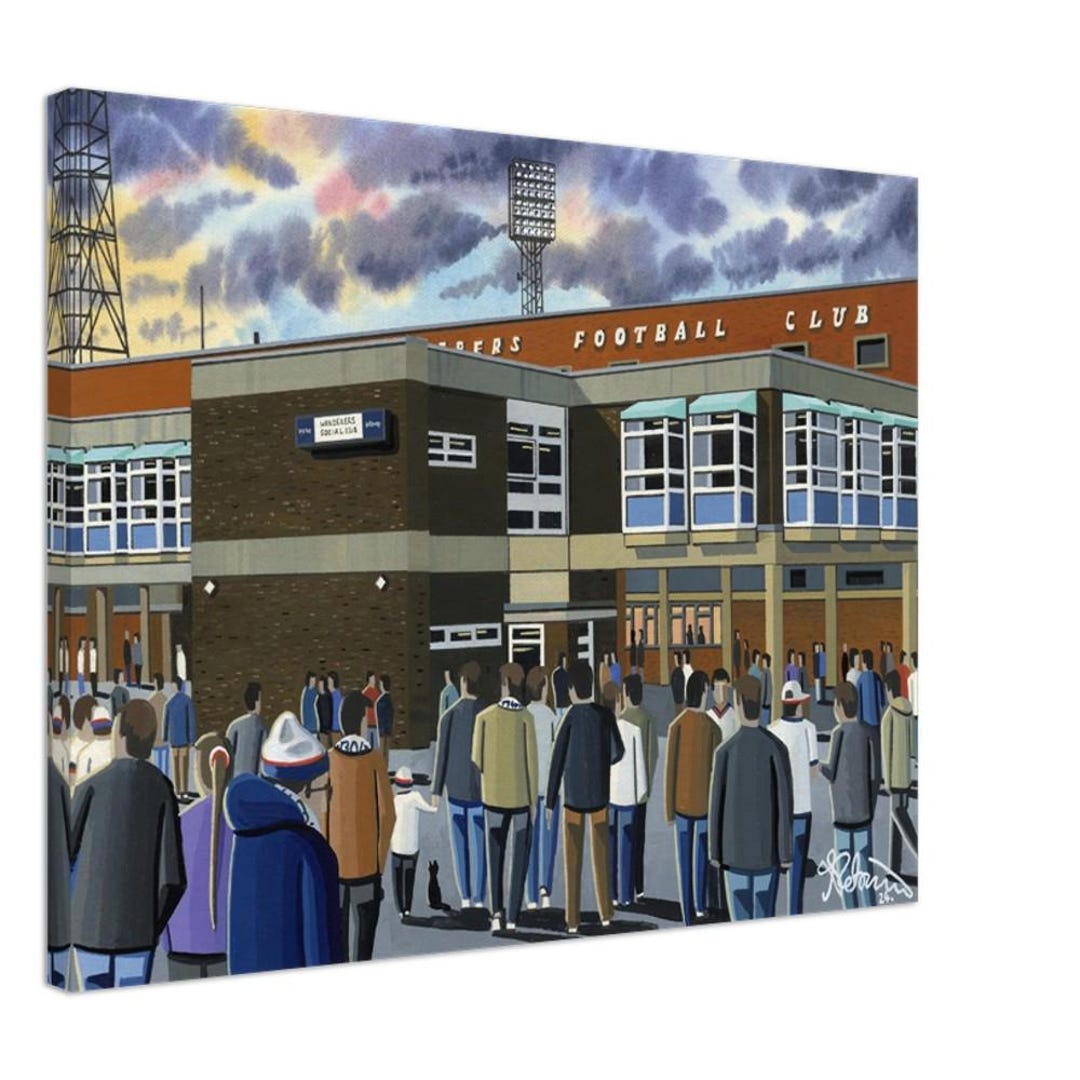 Bolton, Retro Burden Park Stadium. Football Club Canvas Print. Ideal ...