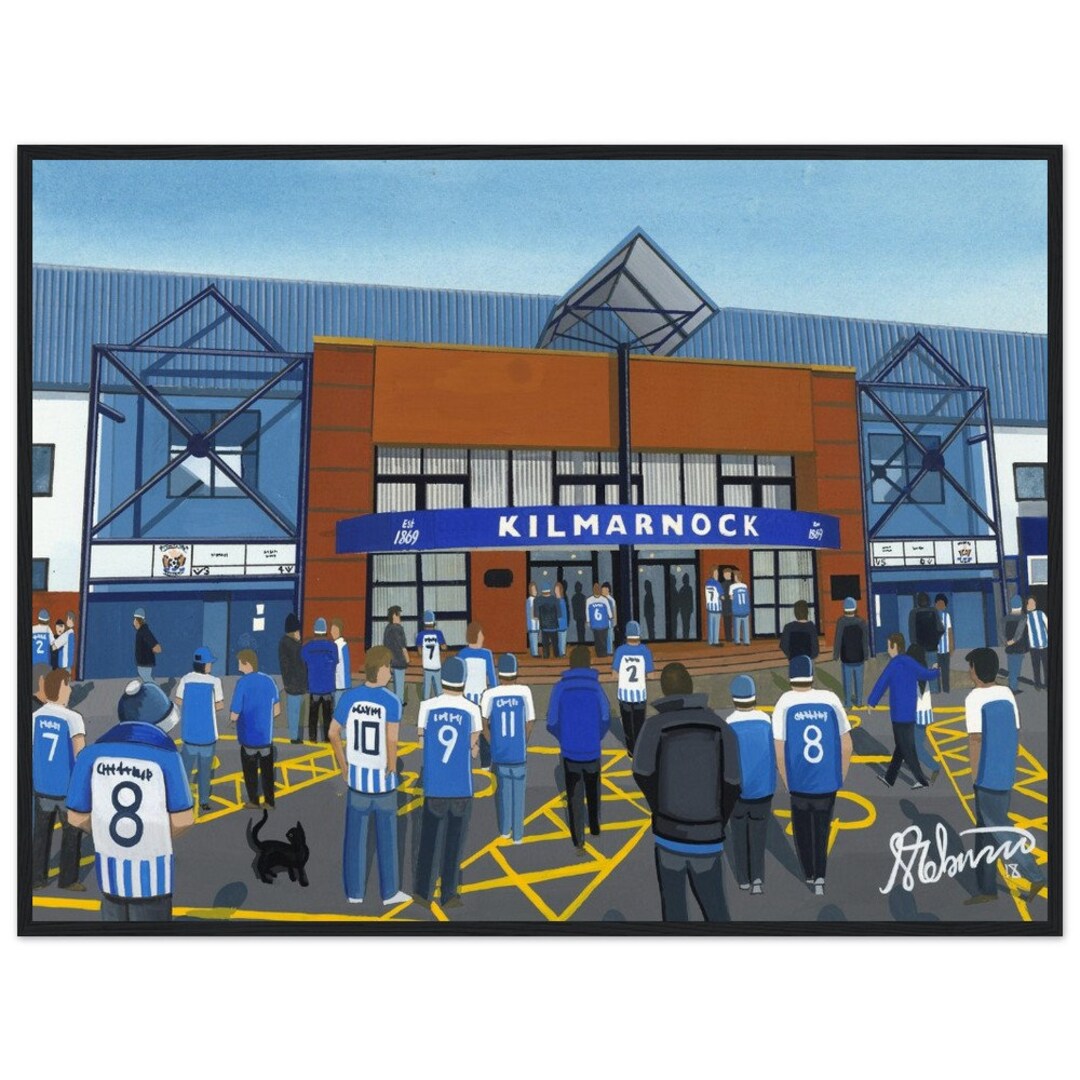 Kilmarnock, Rugby Stadium. Standard Wooden Framed Poster. Wall Art ...