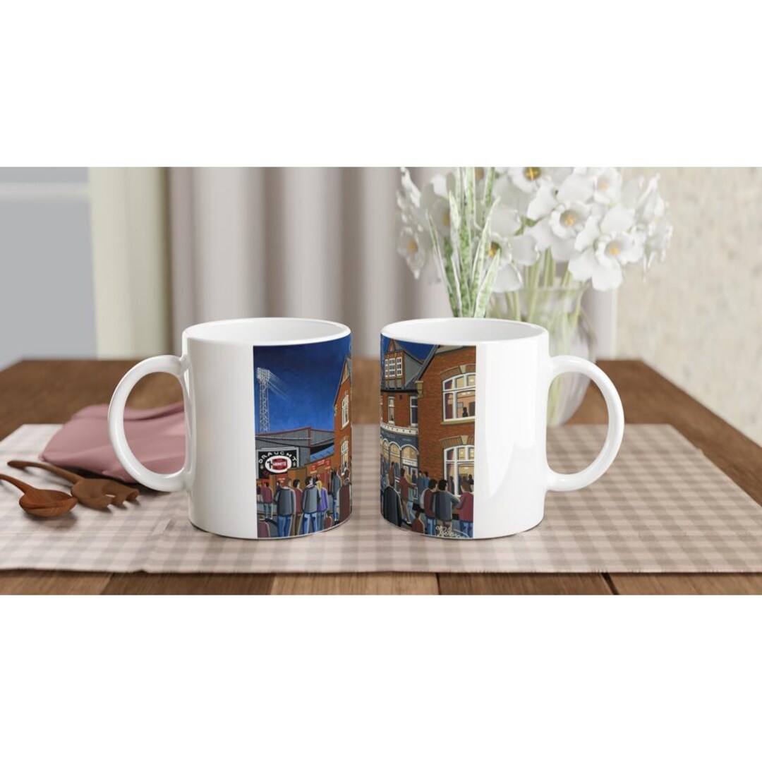 Northampton, Retro County Ground Stadium White 11oz Ceramic Football ...