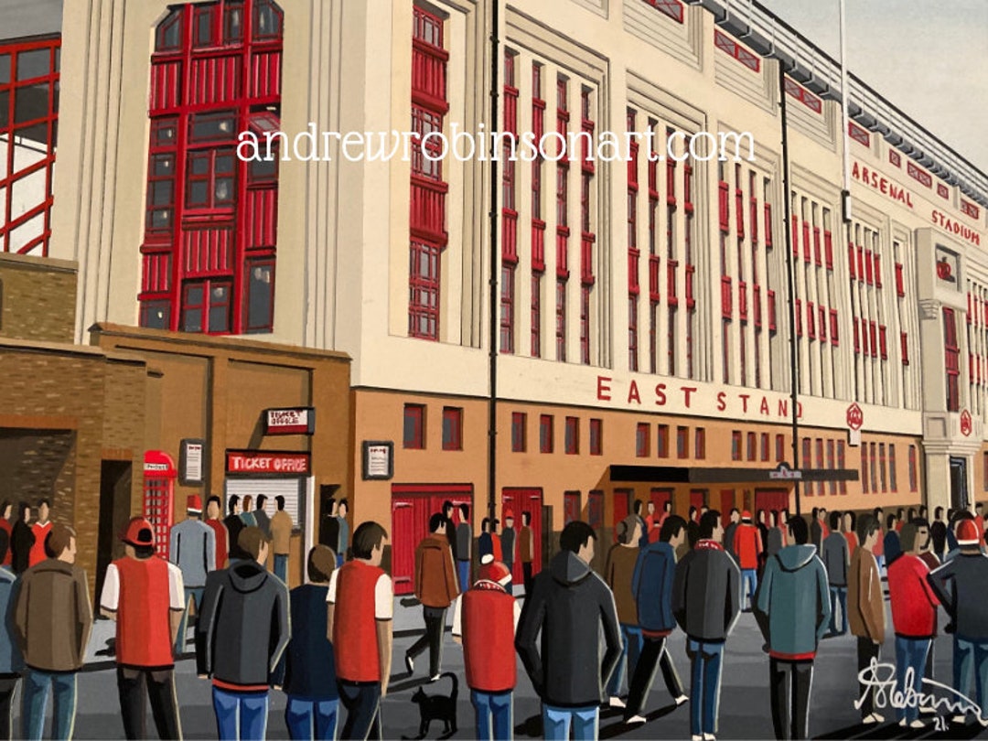 Arsenal, Retro Highbury Football Stadium, Standard Poster, Wall Art ...