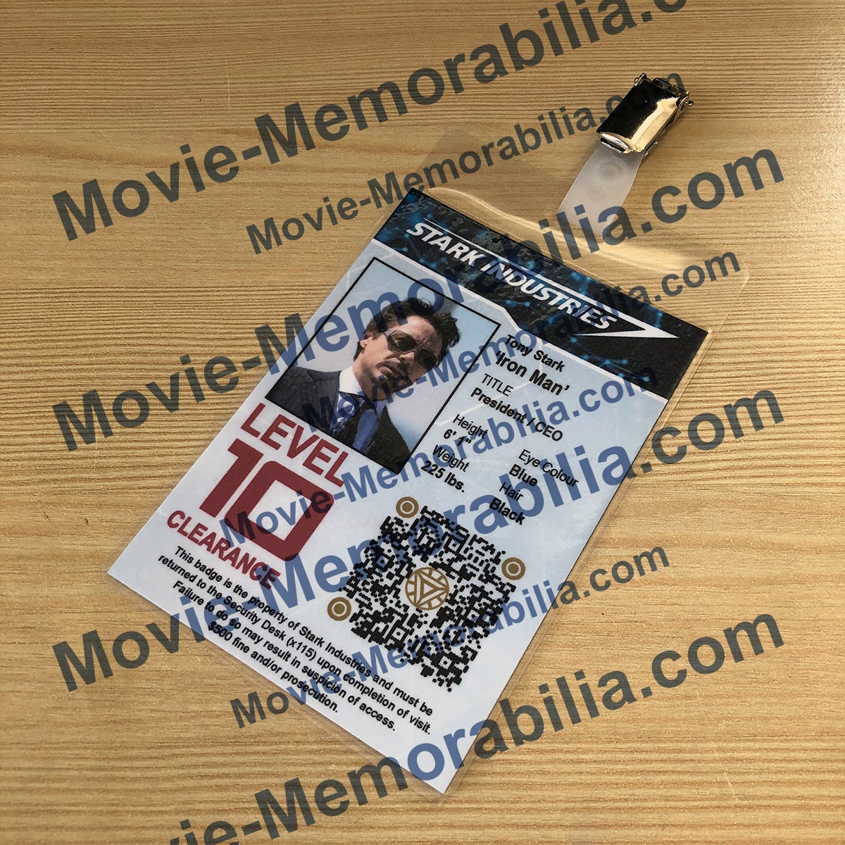 Cosplay Replica Iron Man Stark Industries ID Badge Tony Stark Free UK ...