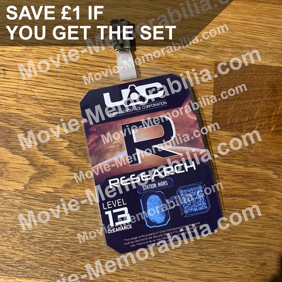 DOOM Cosplay Fan Art Union Aerospace Corporation ID Badge Free UK ...