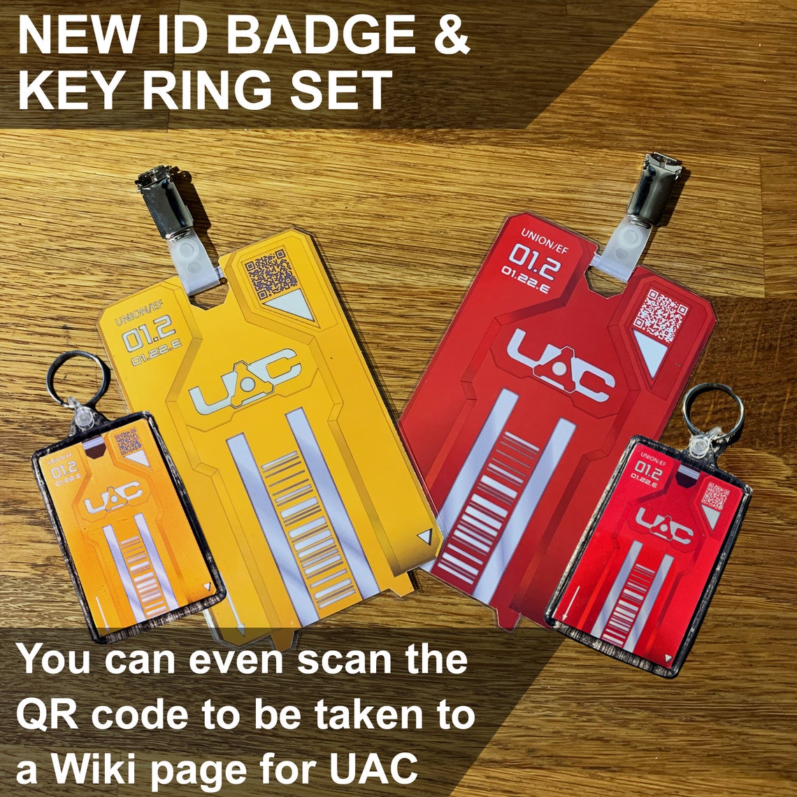 Cosplay Combo Pack Doom Eternal Key Card ID & Keyring Sets - Etsy