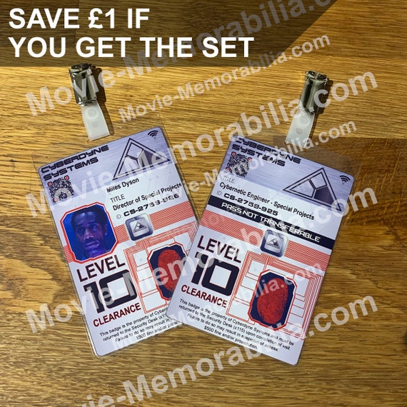 Terminator Cosplay Fan Art Cyberdyne Systems ID Badge Free UK - Etsy