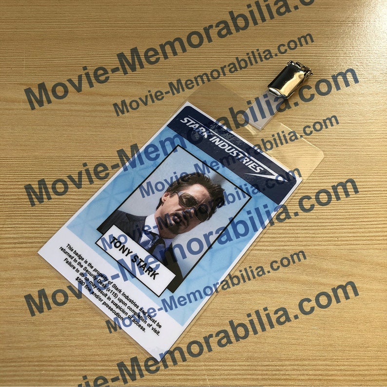 Cosplay Replica Iron Man Stark Industries ID Badge Tony Stark Free UK ...