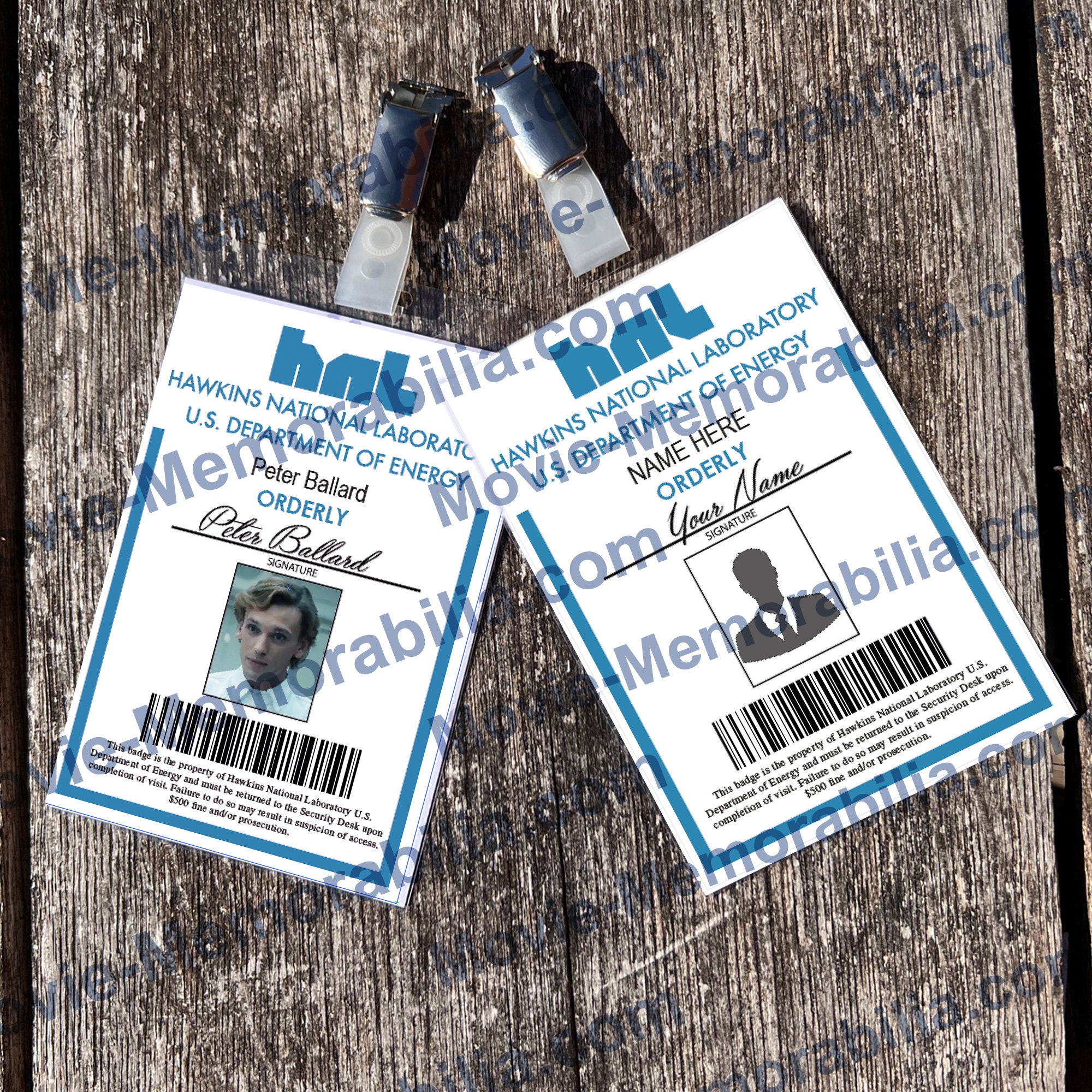 Stranger Things Peter Ballard 'one' Cosplay Replica Hawkins Lab ID ...