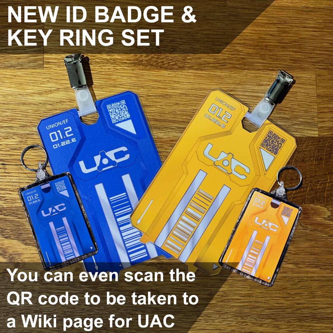 Cosplay Combo Pack Doom Eternal Key Card ID & Keyring Sets - Etsy