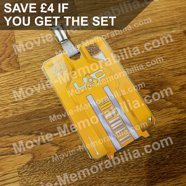 Cosplay Replica Doom Eternal Key Cards, Red, Blue or Yellow Free UK ...