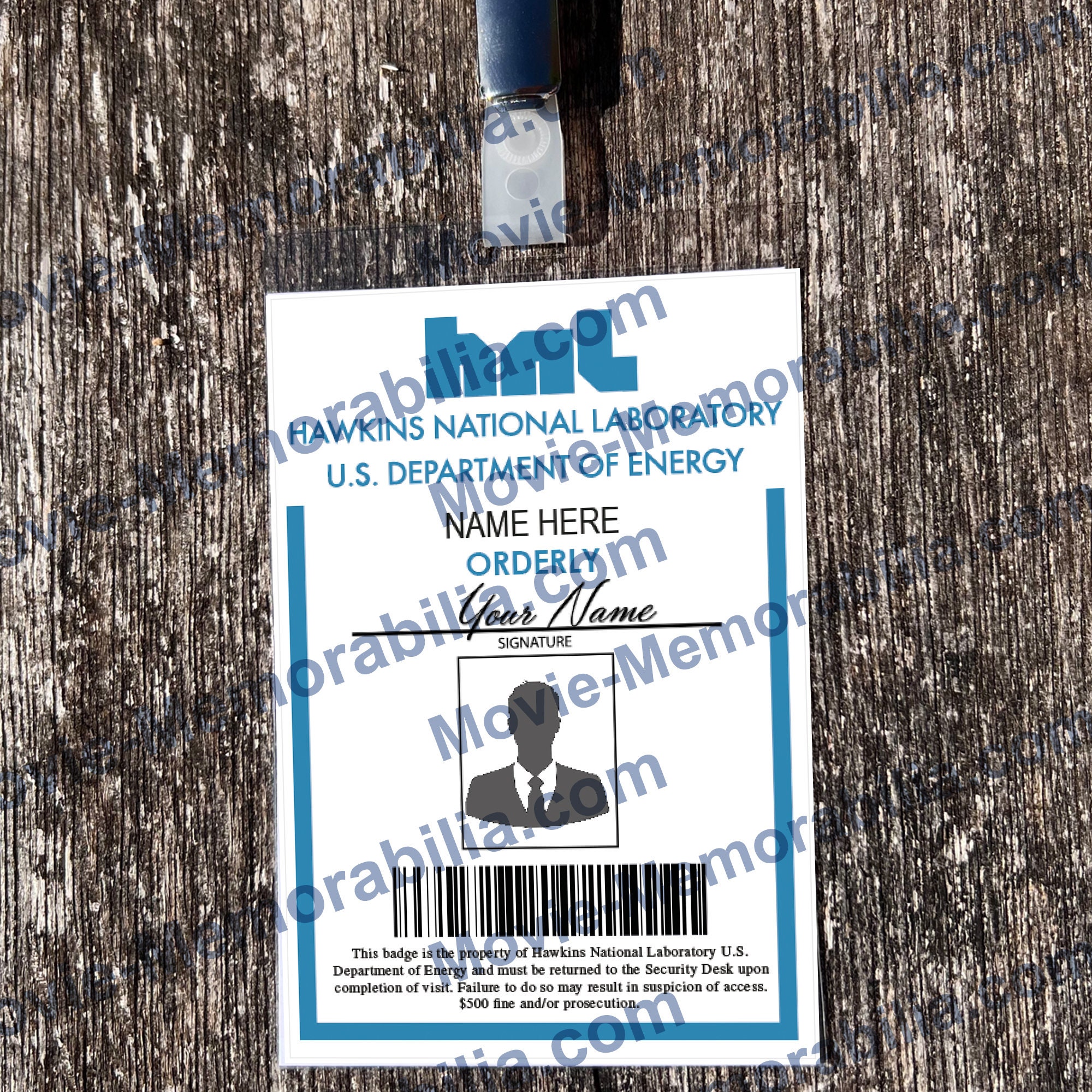 Stranger Things Peter Ballard 'one' Cosplay Replica Hawkins Lab ID ...