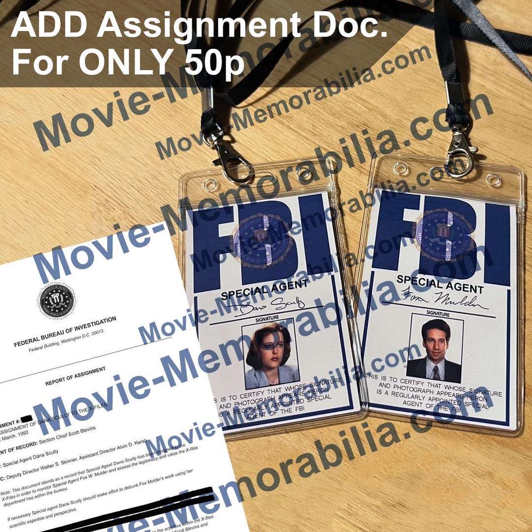 Cosplay Replica X Files FBI ID Badge Fox Mulder and Dana Scully Free UK ...