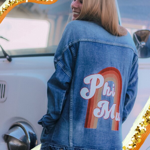 College Jean Jacket - Etsy