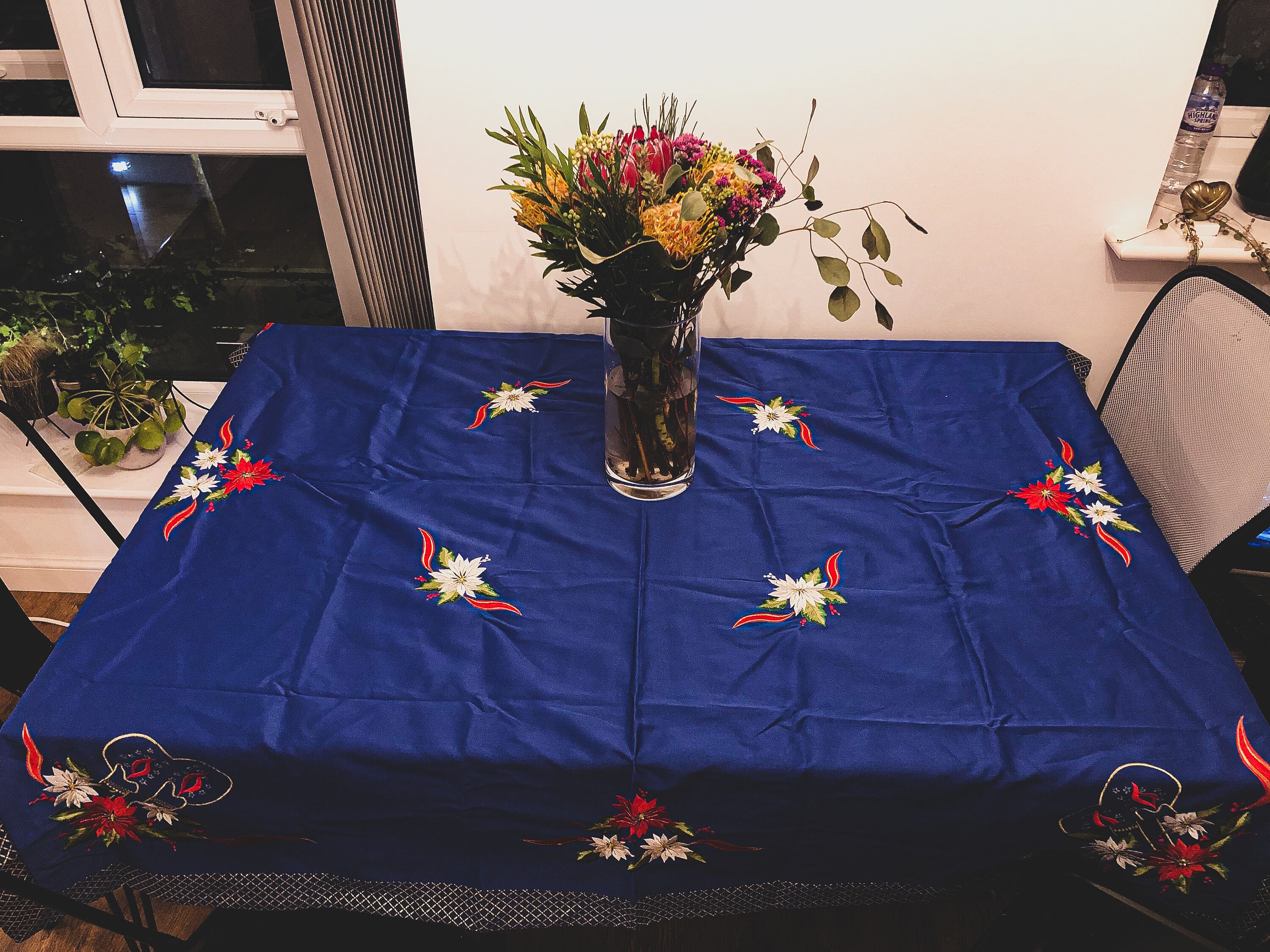 Mantel bordado chino vintage cosido a mano (156x156cm) - Etsy España