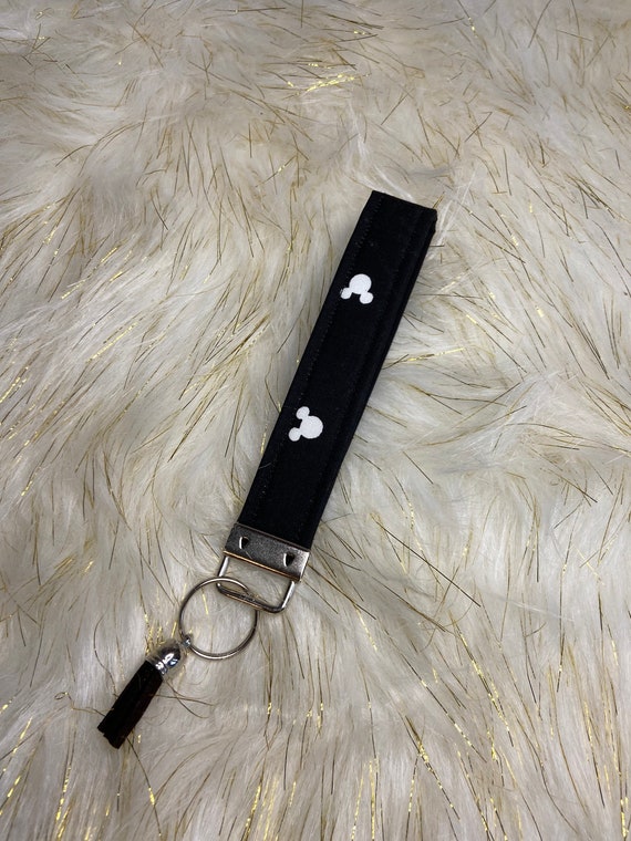 Disney Black and White Mickey Mouse Key Fob - Etsy
