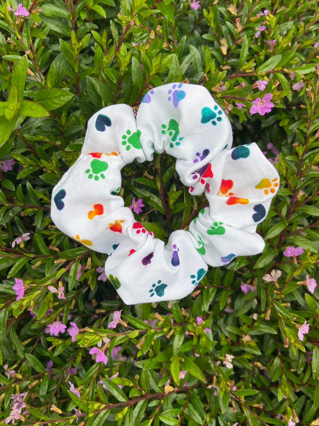 Rainbow Puppy Love Scrunchie - Etsy