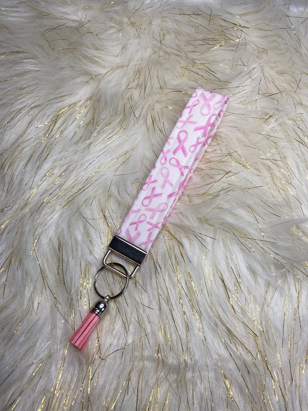 Pink Breast Cancer Awareness Key Fob - Etsy