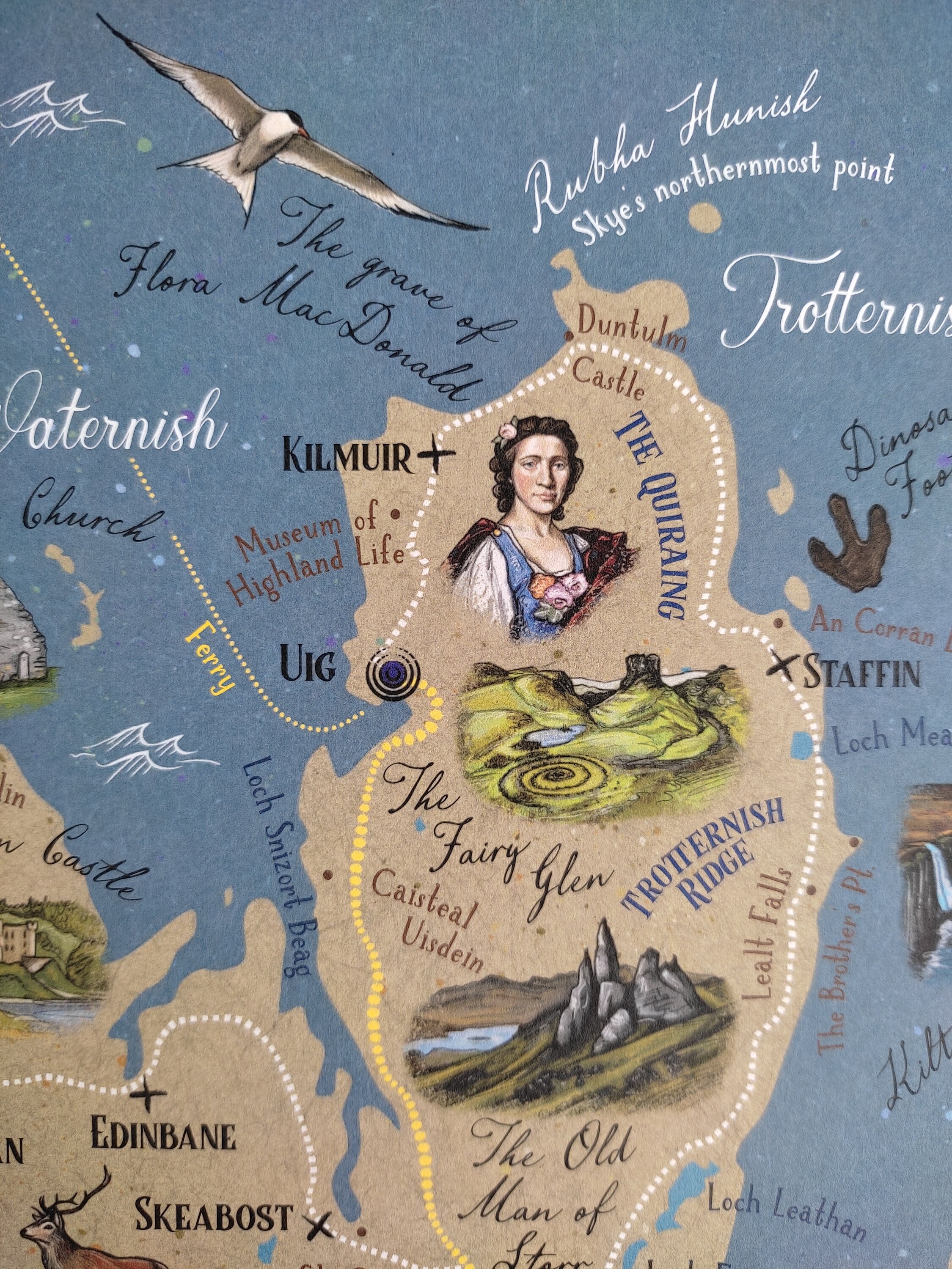 Isle of Skye Illustrated Map Print, Scotland Gift, Wall Art - Etsy