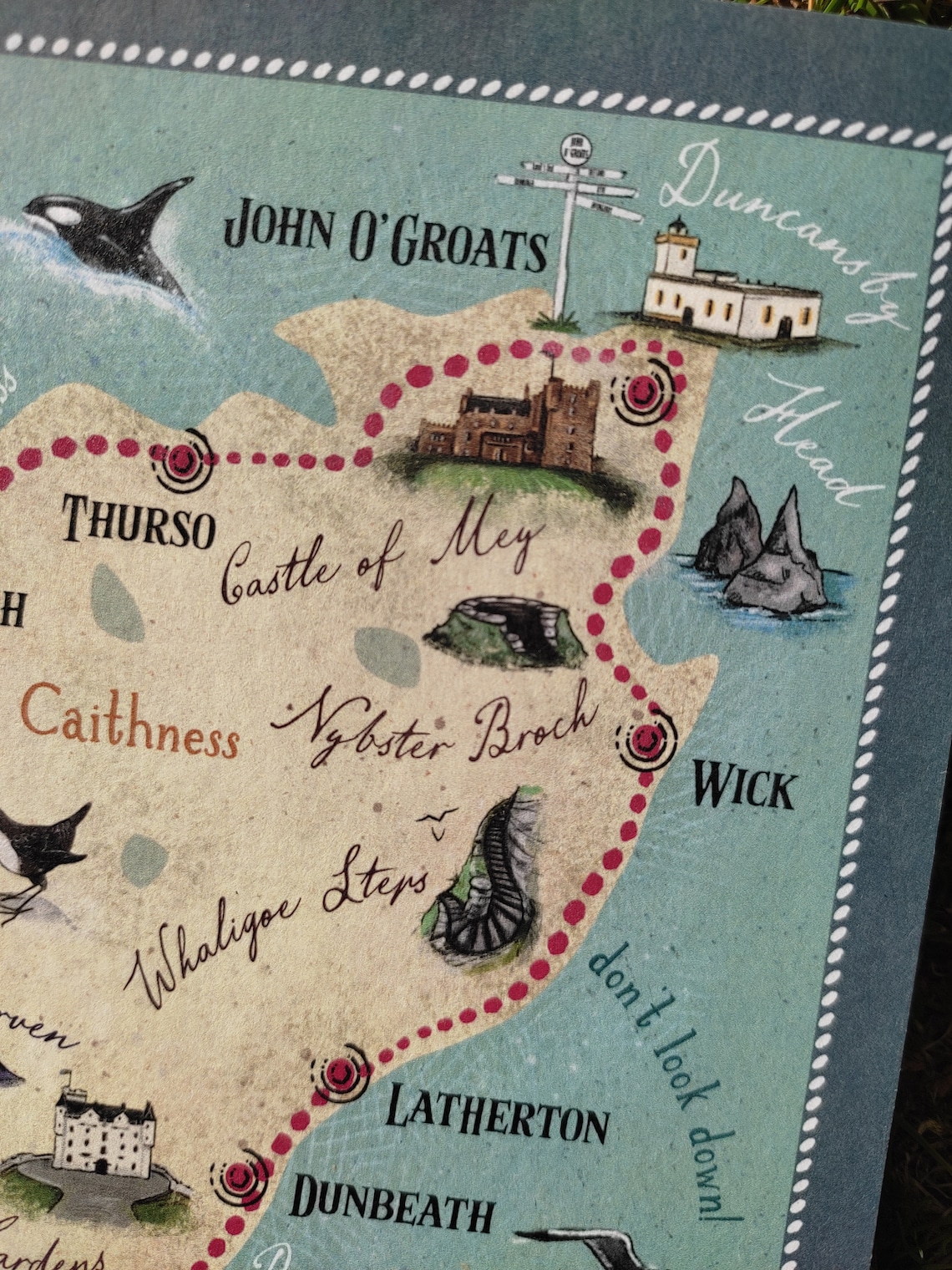 NC500 Illustrated Map Print of Scotland A3 - Etsy