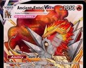 Ancient Entei VMAX Pokemon Card - Etsy