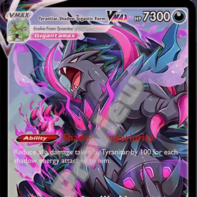 Shadow Mewtwo Vmax - Etsy