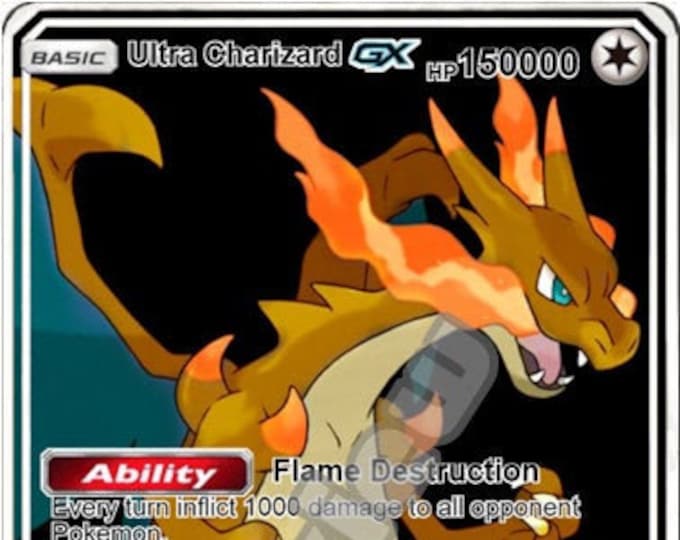 Ultra Charizard Gx Gmax Vmax Gigantamax Ex Pokemon Card - Etsy Canada